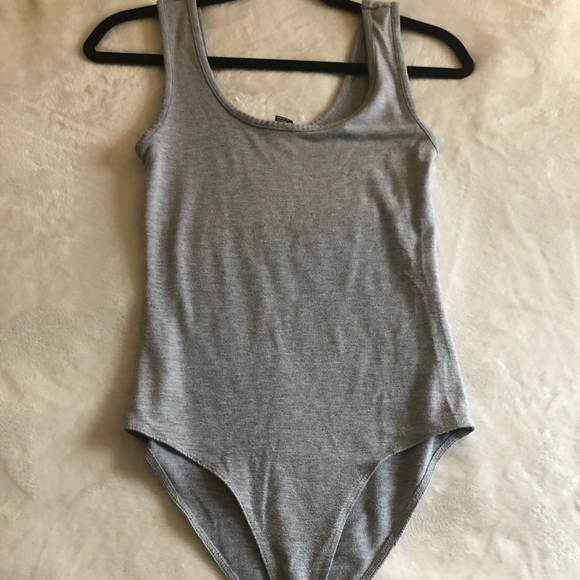 Tops | Basic Gray Bodysuit | Poshmark